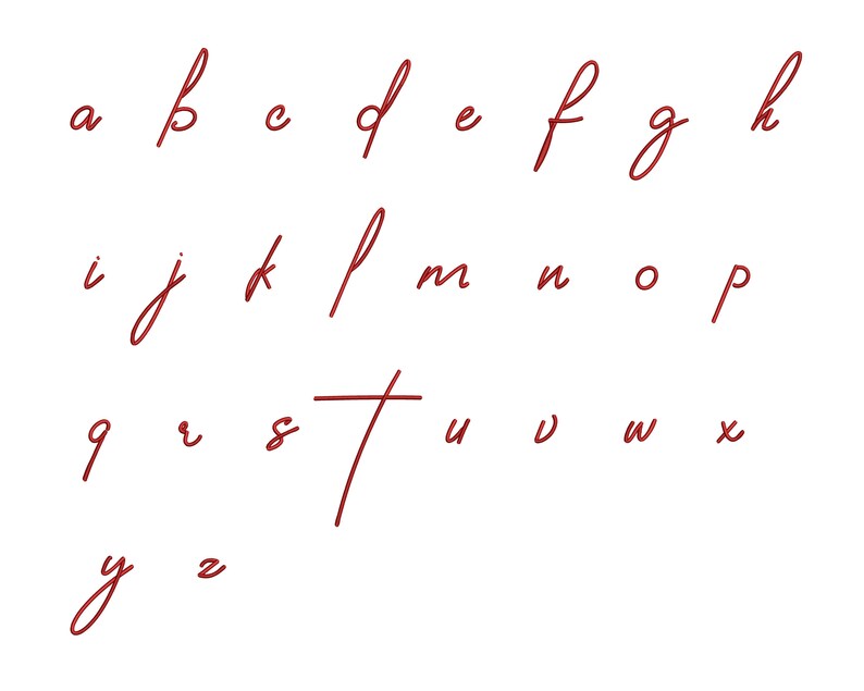 Script Cursive Machine Embroidery Font Sarah , Embroidery Design , BX ...