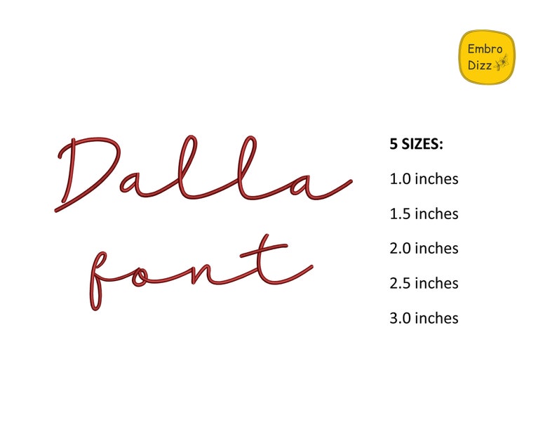Script Embroidery Font Machine Embroidery Design Dalla - Etsy