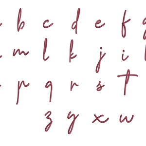 Script Embroidery Font Embroidery Design Rebecca BX Font 5 - Etsy