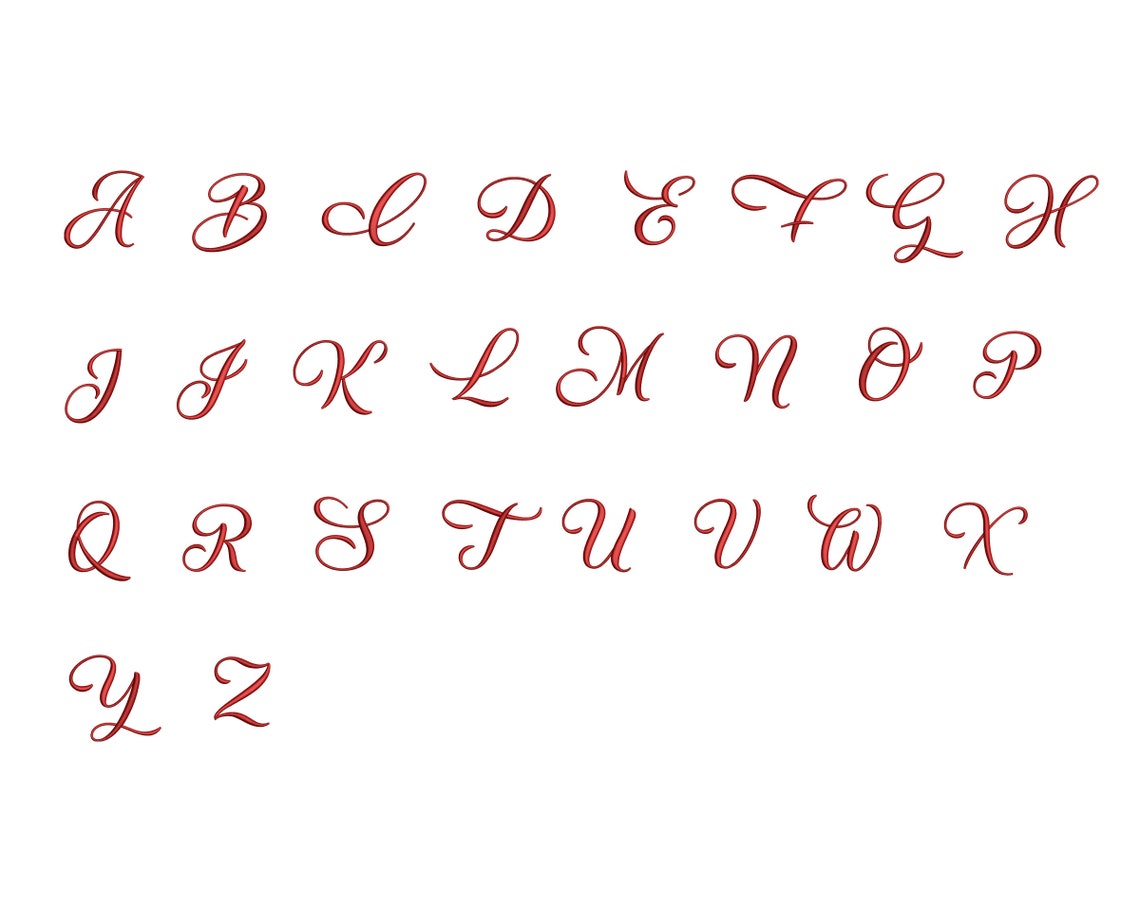 Christmas Cursive Embroidery Font Holly Machine Embroidery - Etsy