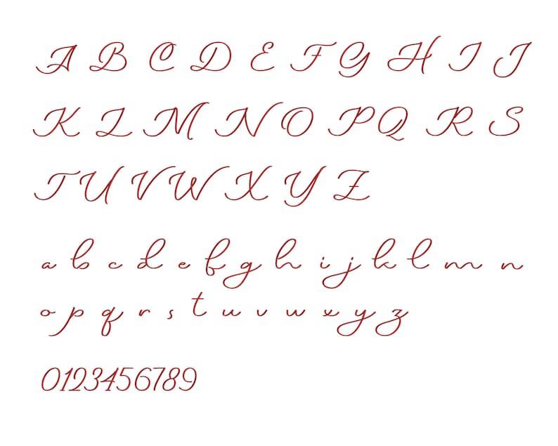 Valentine BX Script Embroidery Font Charlotte Machine - Etsy