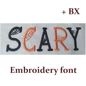 Halloween Spider Embroidery Font Scary , Embroidery Design for Machine ...