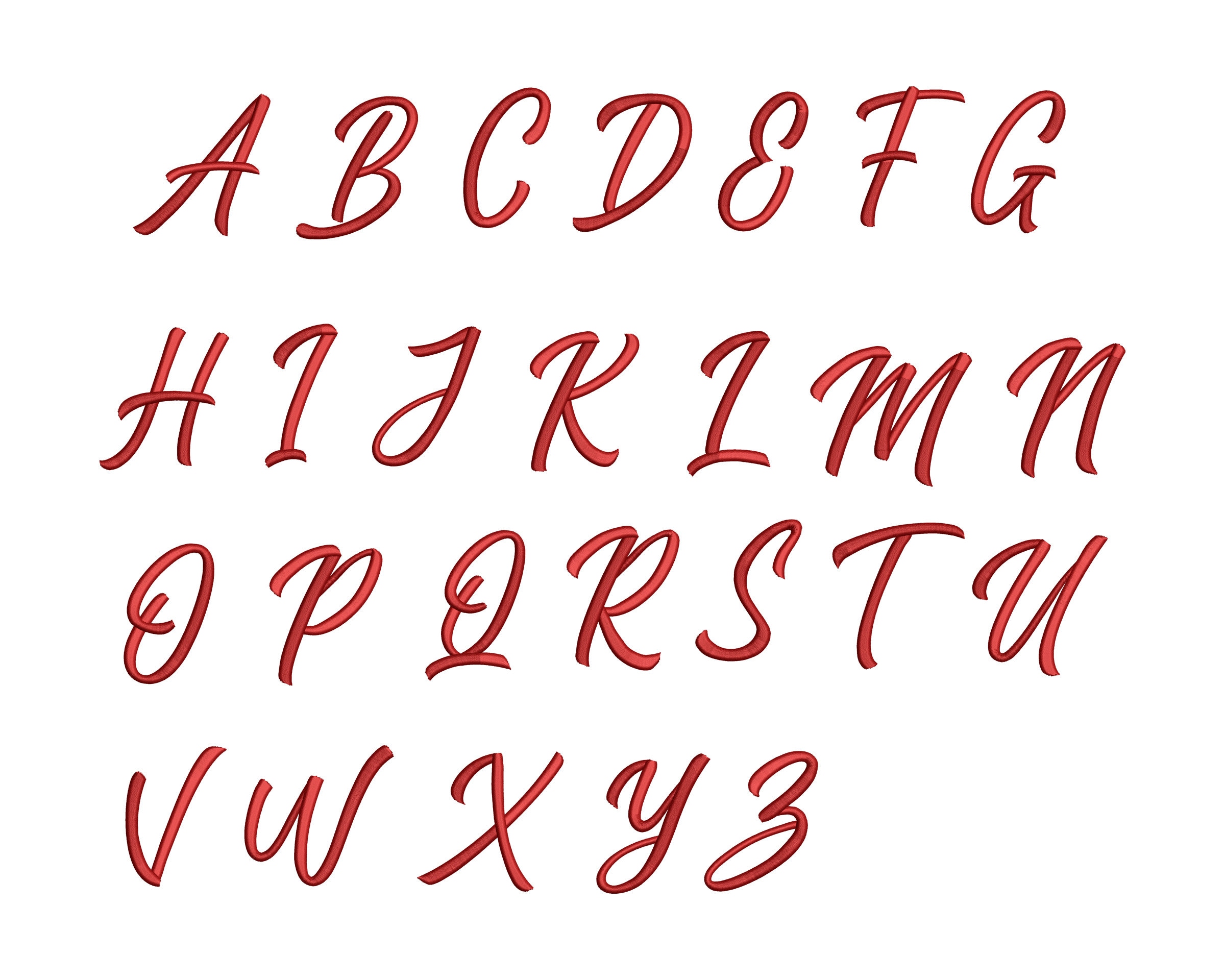 BX Christmas Cursive Machine Embroidery Font Embroidery - Etsy