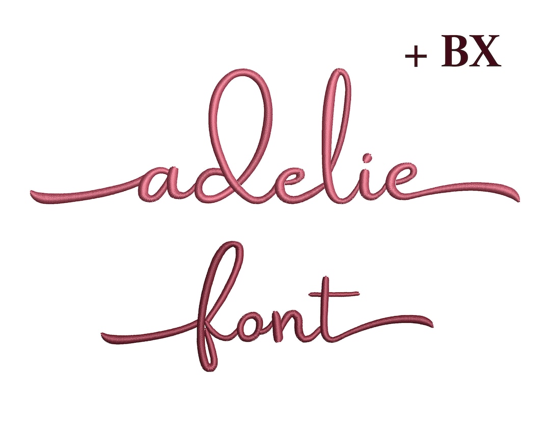 Script Machine Embroidery Font , Machine Embroidery Designs Adelie , BX ...