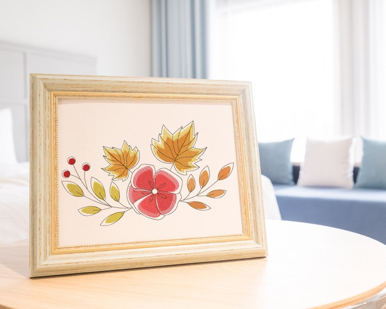 Fall Machine Embroidery Designs Autumn Leaves Embroidery - Etsy