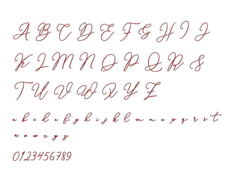 Valentine Script BX Embroidery Font Ariella Machine - Etsy