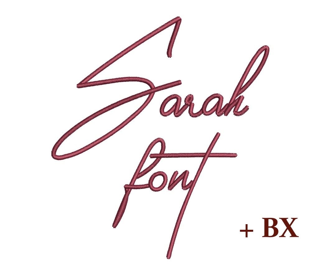 Script Cursive Machine Embroidery Font Sarah , Embroidery Design , BX ...