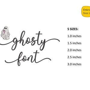Halloween Ghosty Script Embroidery Font , Machine Embroidery Designs ...