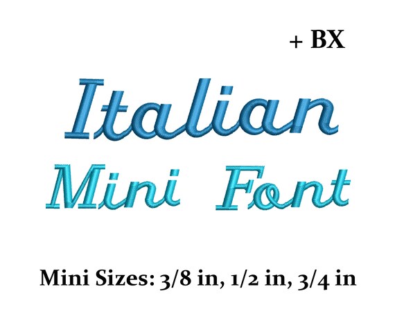Mini Script embroidery font Machine embroidery design | Etsy