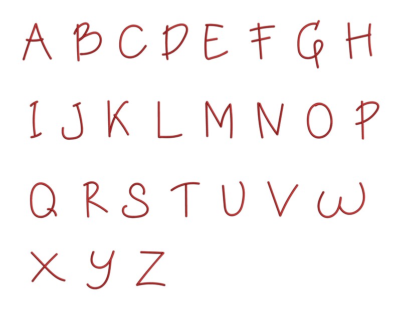 Baby Cursive Machine Embroidery Font Alexa , Embroidery Design for Kids ...
