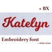 Script Cursive Machine Embroidery Font Sarah , Embroidery Design , BX ...