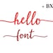Embroidery Font , Machine Embroidery Design Hello , BX Font 5 Sizes - Etsy