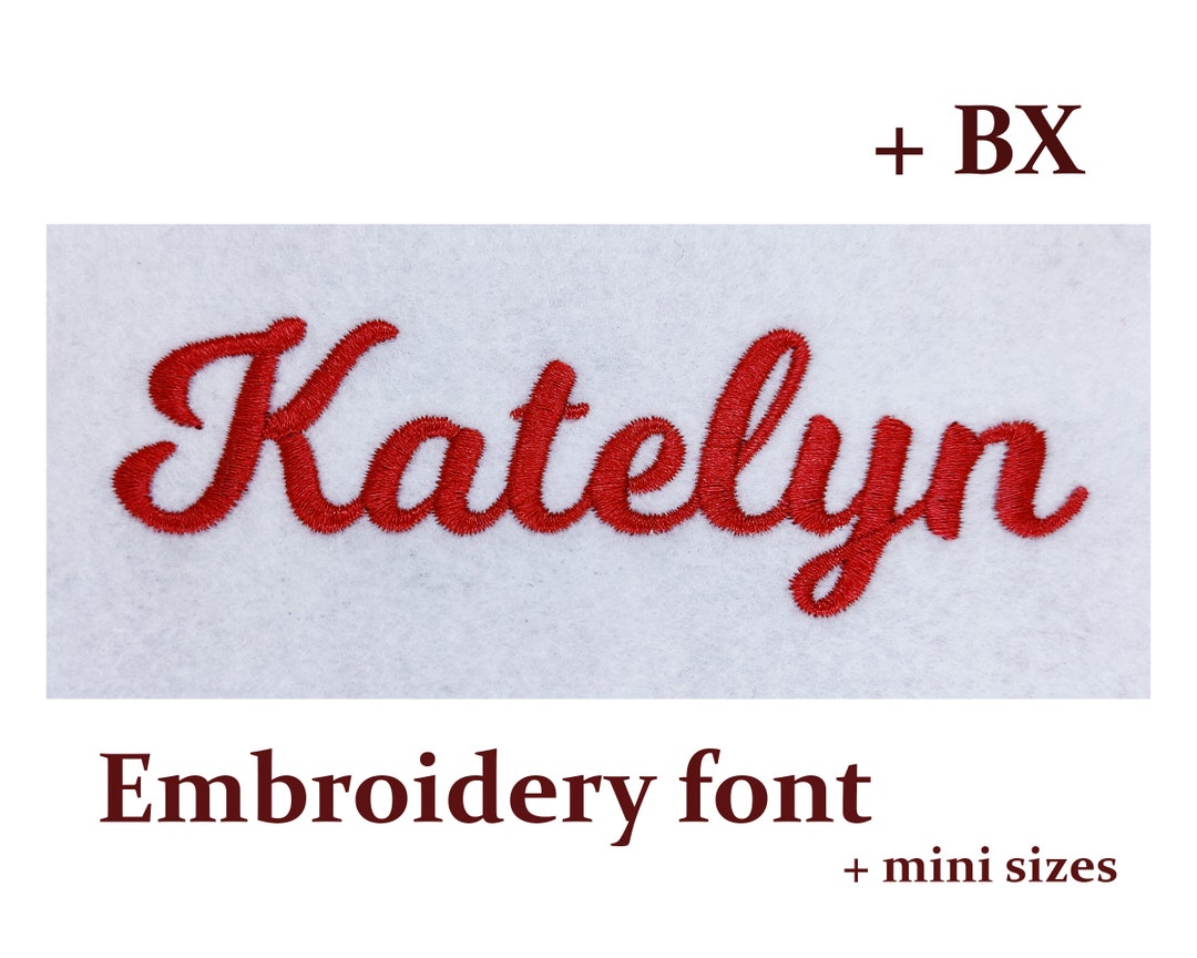 Script Embroidery Font , Machine Embroidery Design Katelyn, Cursive ...
