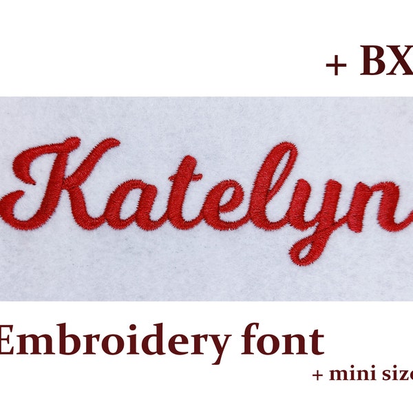 Script Embroidery Font - Etsy