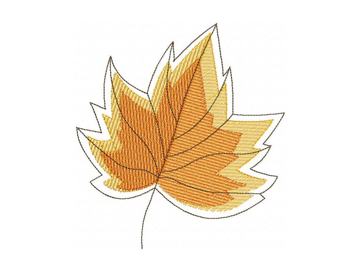Leaf Machine Embroidery Design , Floral Sketch Embroidery Files - Etsy