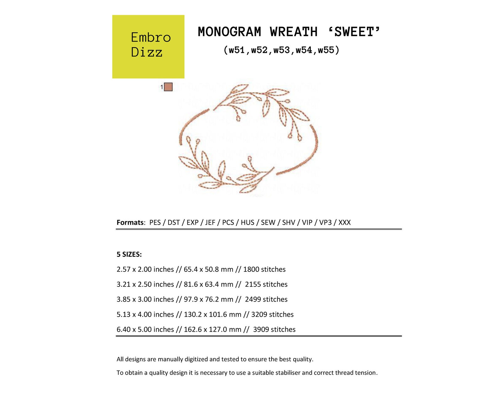 Monogram Wreath Embroidery Design , Floral Frame Wreath Machine ...