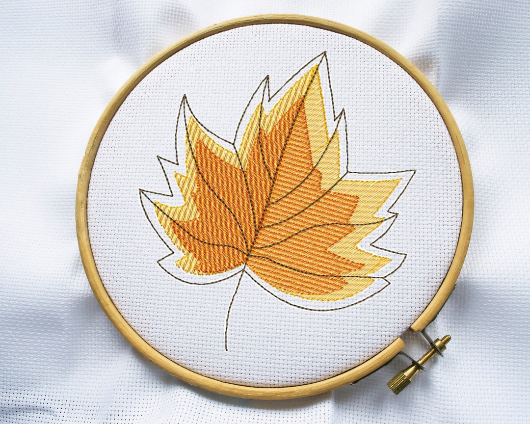 Leaf Machine Embroidery Design , Floral Sketch Embroidery Files - Etsy