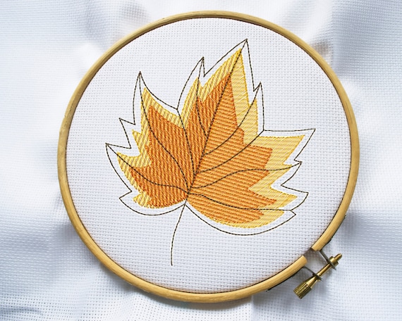 Leaf Machine Embroidery Design Floral Sketch Embroidery - Etsy