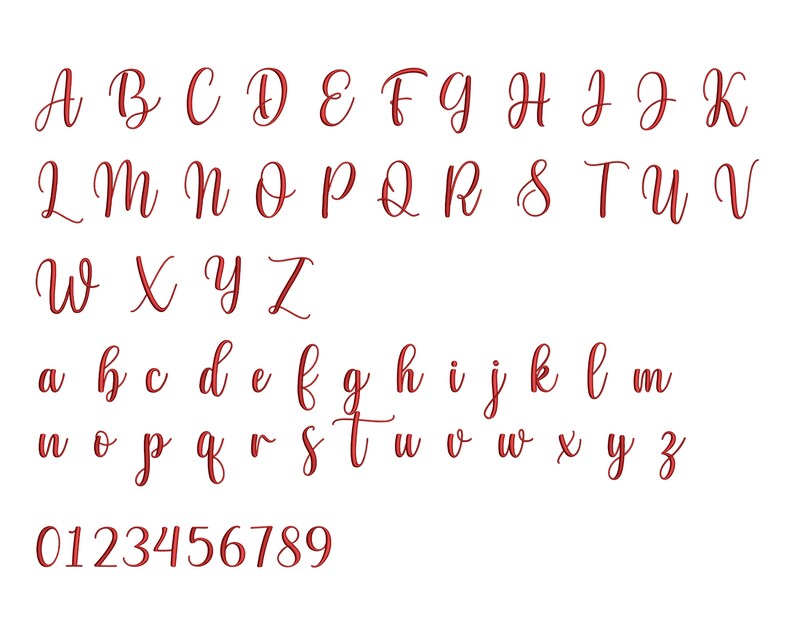 Script Machine Embroidery Font Machine Embroidery Design - Etsy