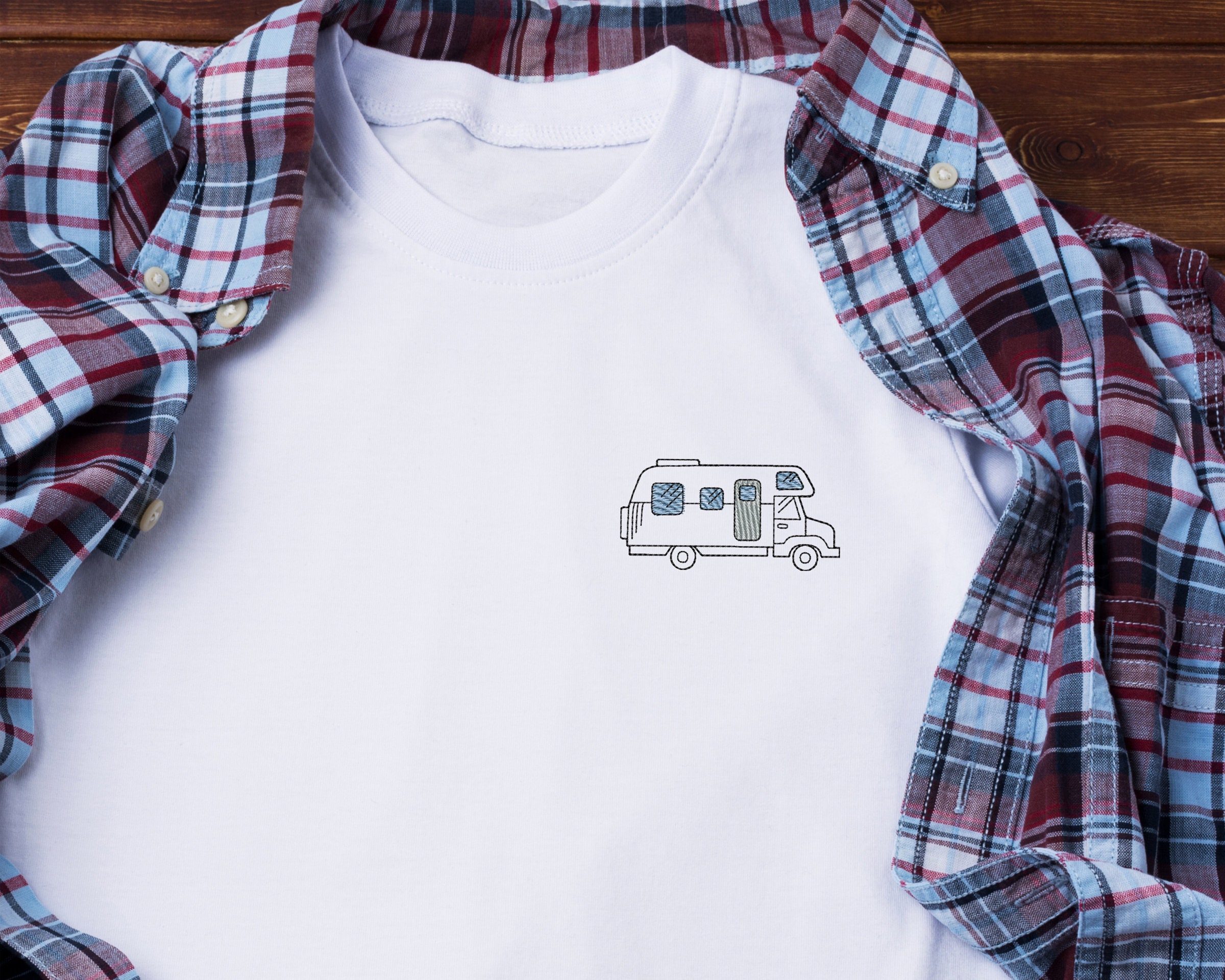 Mini Camper Trailer Embroidery Design Camper Machine - Etsy