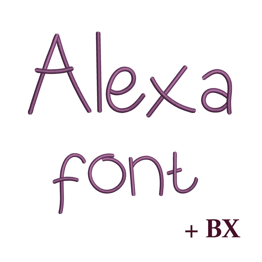 Baby Cursive Machine Embroidery Font Alexa , Embroidery Design for Kids ...