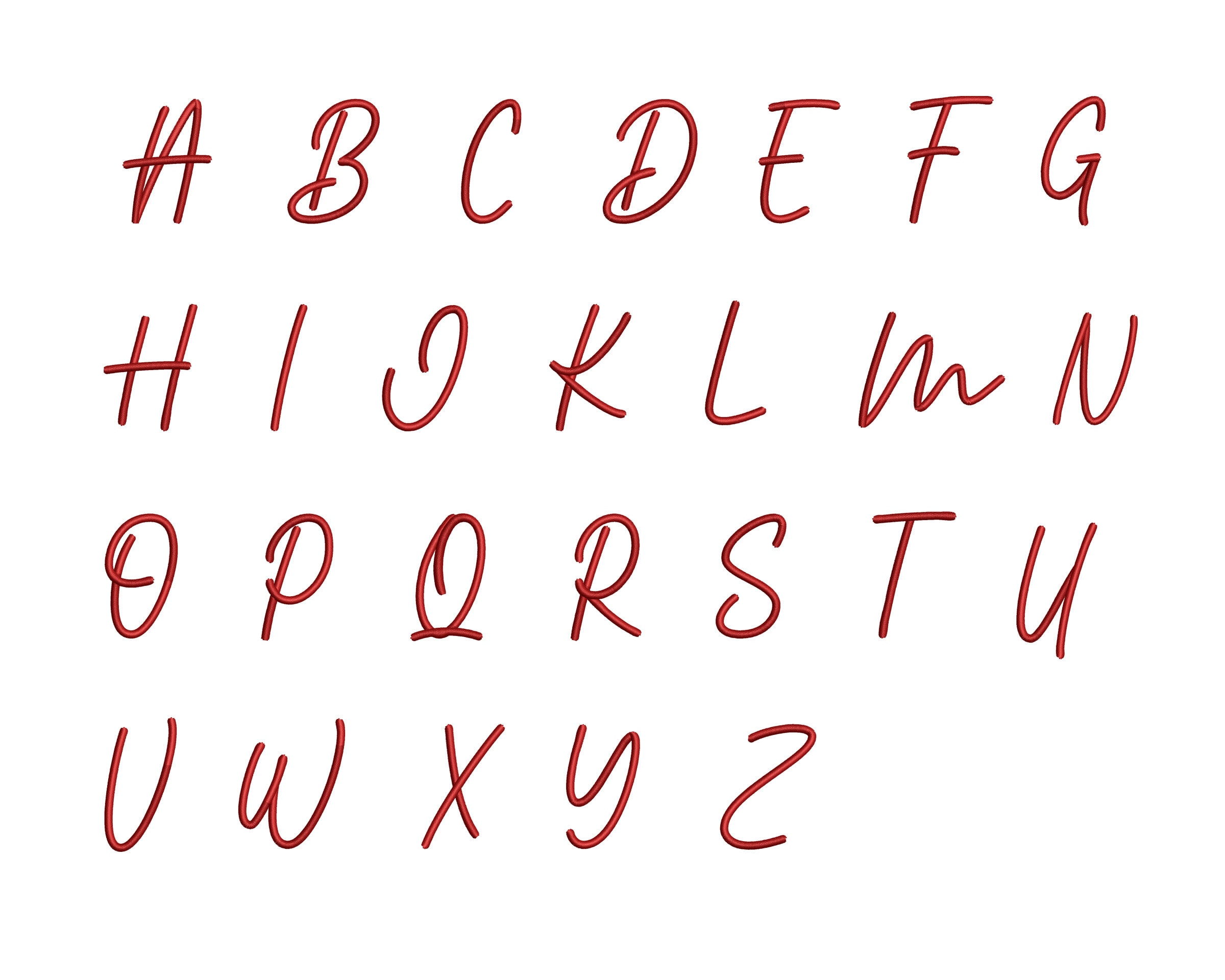 BX Script Machine Embroidery Font A-Z Embroidery Design for - Etsy