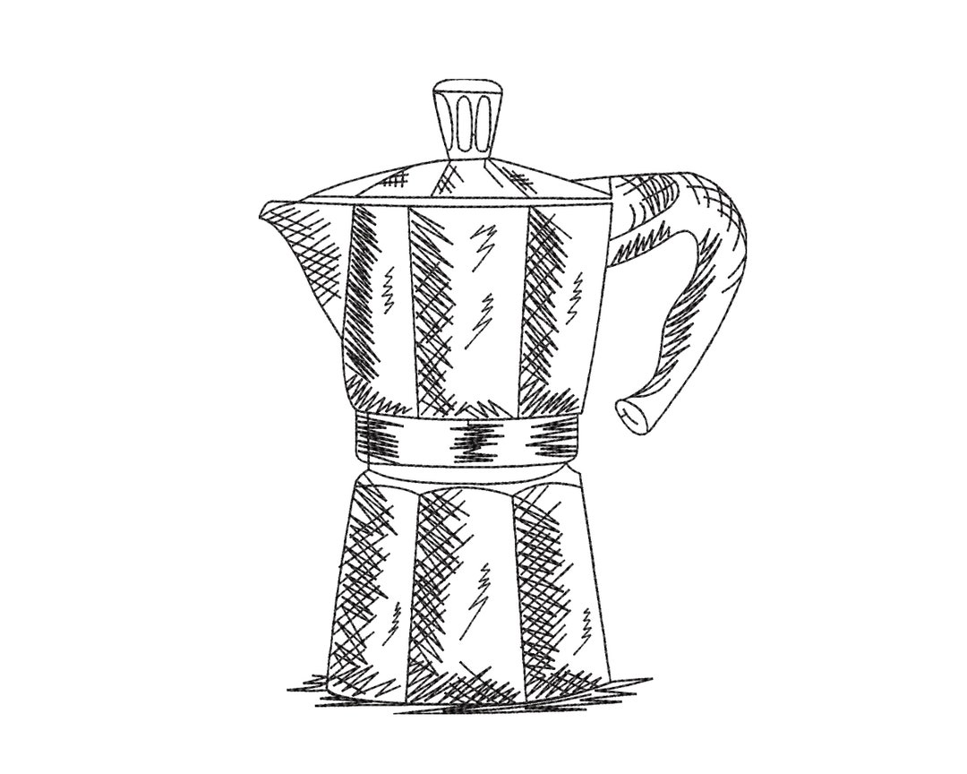 Coffee Pot Embroidery Design , Kitchen Machine Embroidery Designs - Etsy