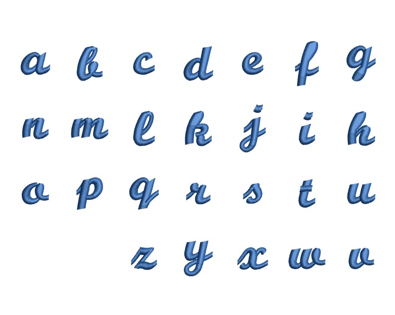 Script Mini Embroidery Font Embroidery Design for Machine - Etsy