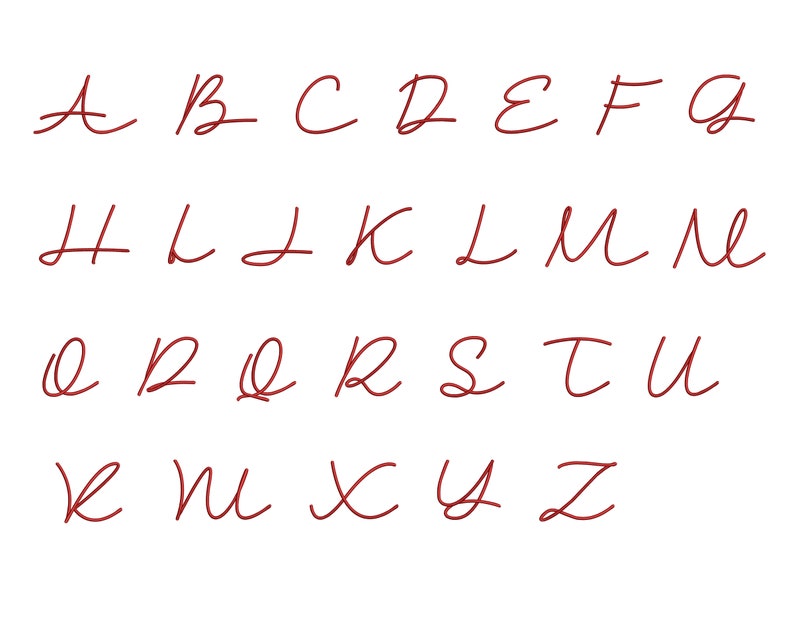 Cursive Embroidery Font Kerry , Machine Embroidery Design , Script ...