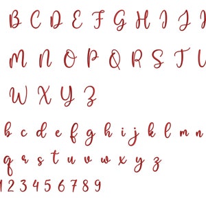 Cursive Curly Embroidery Font Alphabet Carry , Machine Embroidery ...