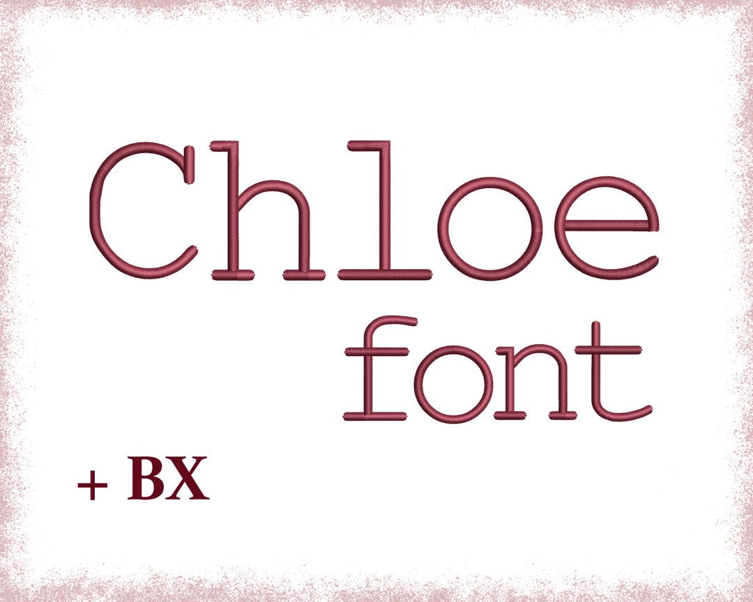 Serif Block Embroidery Font Chloe , Machine Embrodiery Design , BX ...