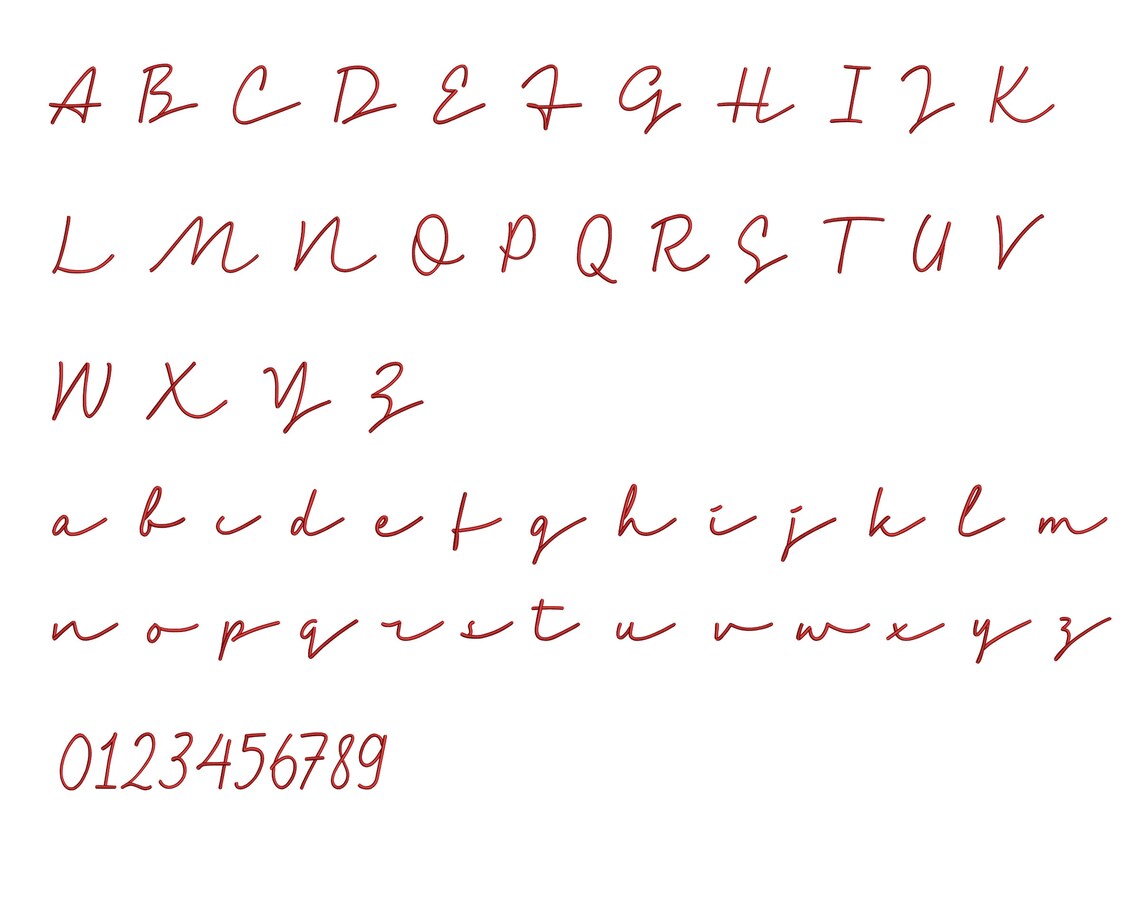 Script Machine Embroidery Font Anabel , Embroidery Design , BX Cursive ...