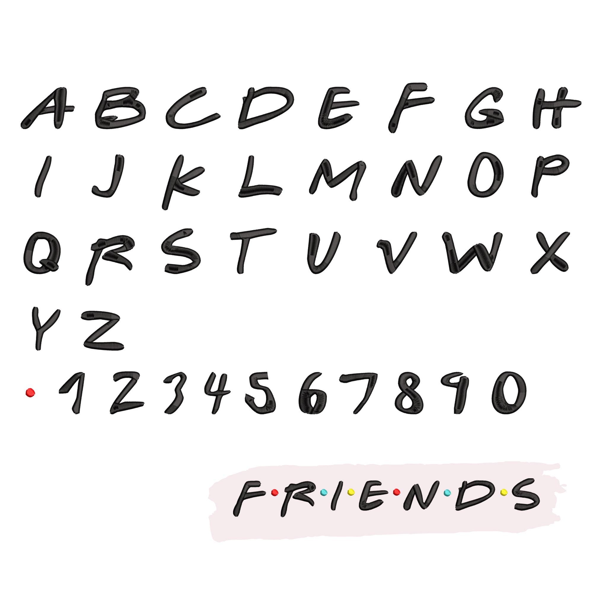 10 Funny Kids Embroidery Font Bundle , Machine Embroidery Design , 10 ...