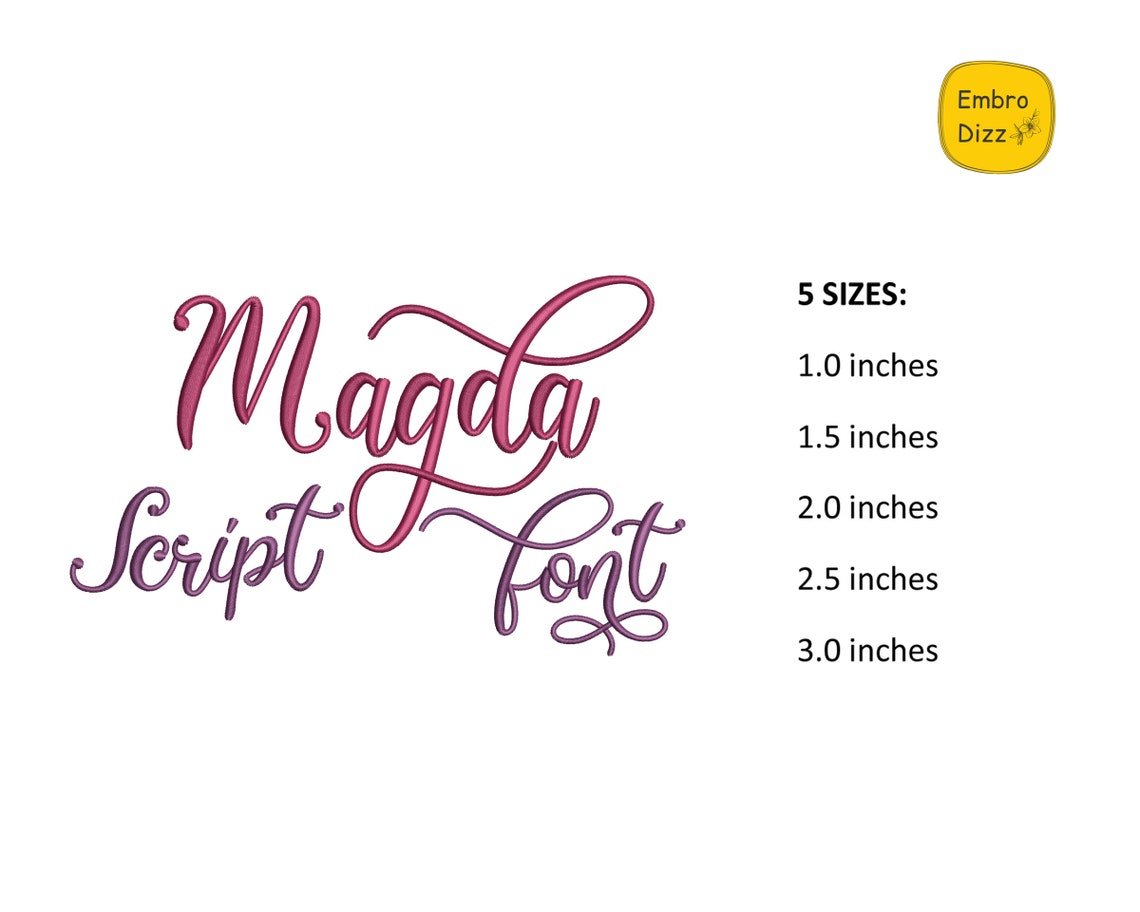 Embroidery Font Machine Embroidery Design Magda BX - Etsy