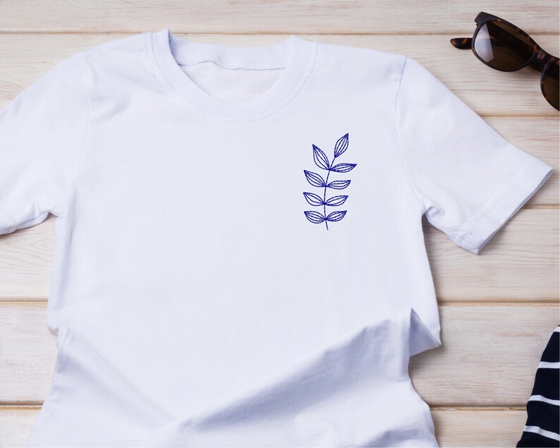 Mini Leaf Machine Embroidery Designs Leaves Floral Line Art | Etsy