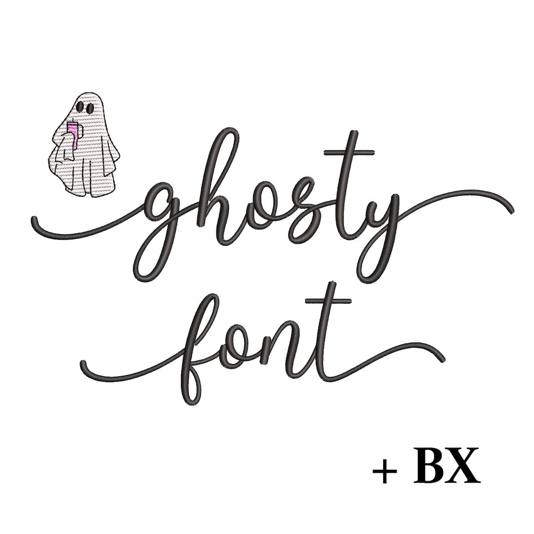 Halloween Ghosty Script Embroidery Font , Machine Embroidery Designs ...