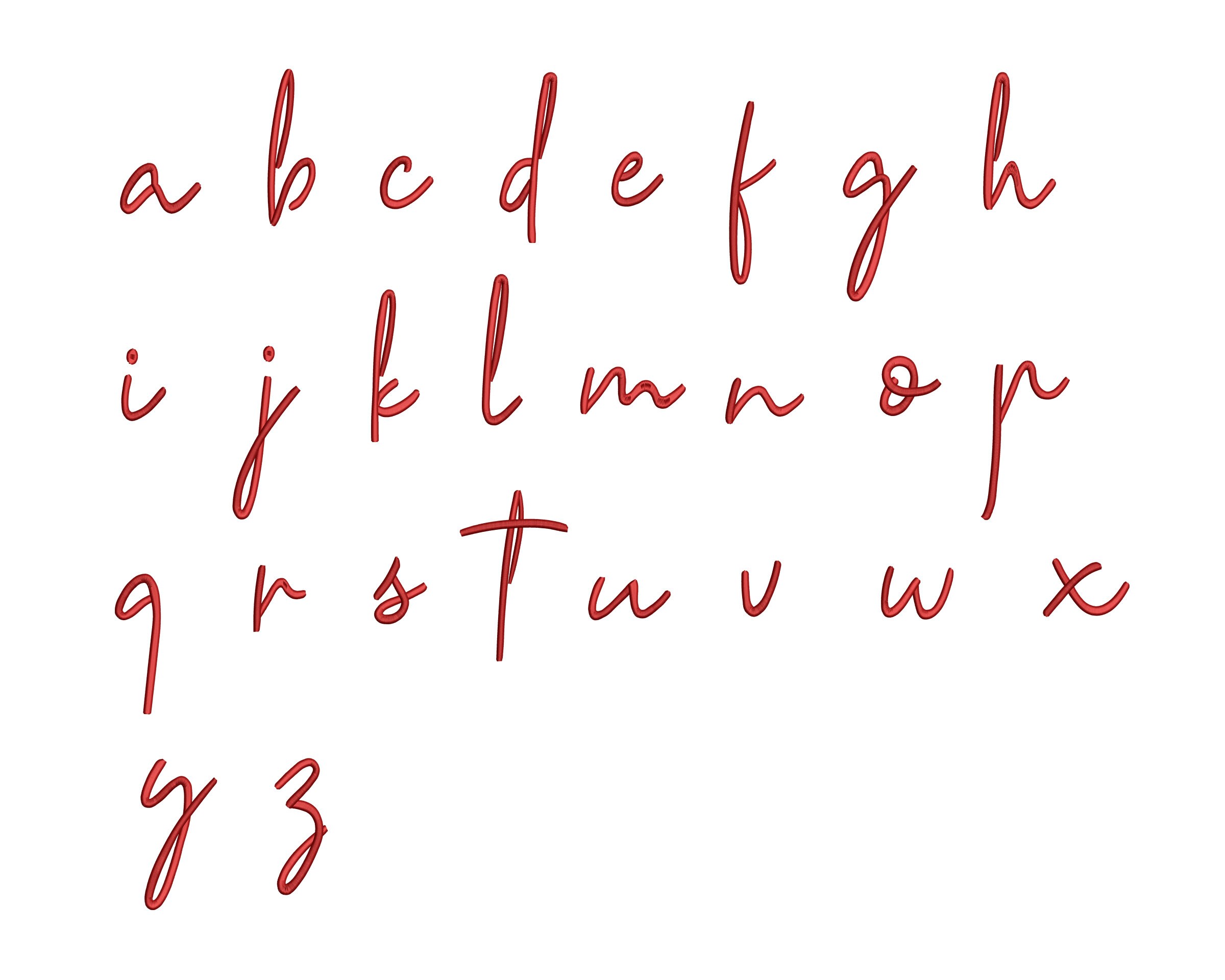 Script Embroidery Font , Embroidery Design Rebecca , BX Font 5 Sizes ...