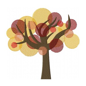 Fall Embroidery Designs - Fall Leaves Tree for Thanksgiving and ...