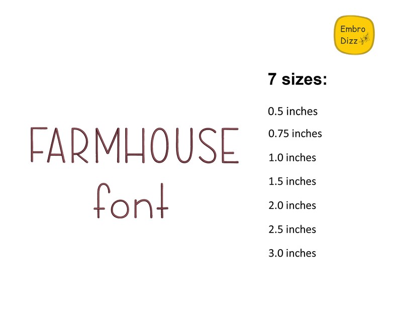 Duo Embroidery Font Bundle Farmhouse Font Hello Font , Machine ...