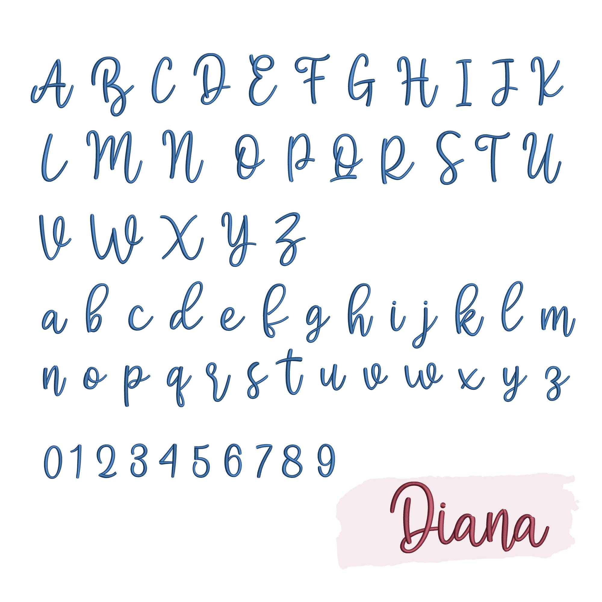 10 Boho Script Cursive Embroidery Font Bundle , BX PES JEF Machine ...