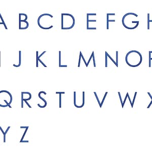 Block Embroidery Font Graphic , Machine Embroidery Design , BX Modern ...