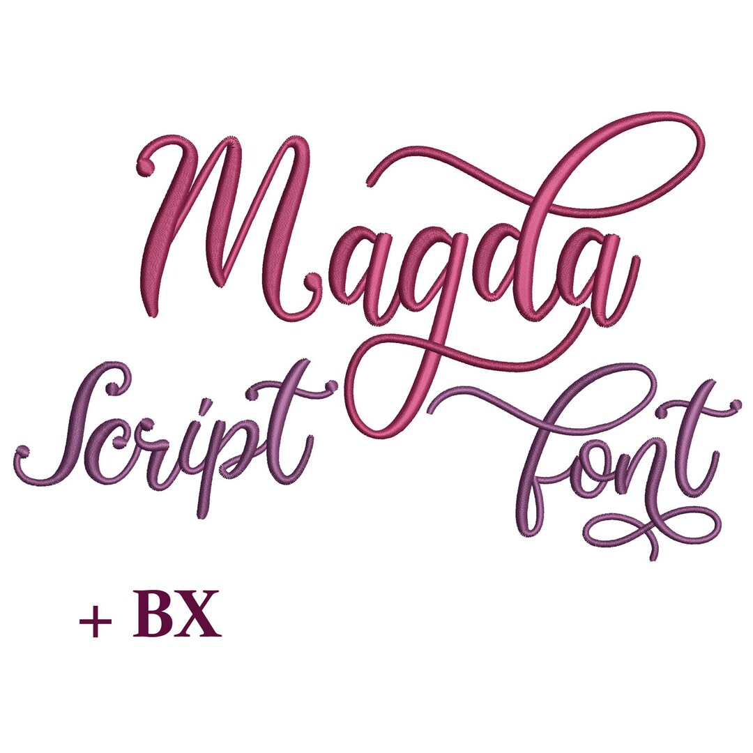 Embroidery Font , Machine Embroidery Design Magda , BX Monogram Script ...