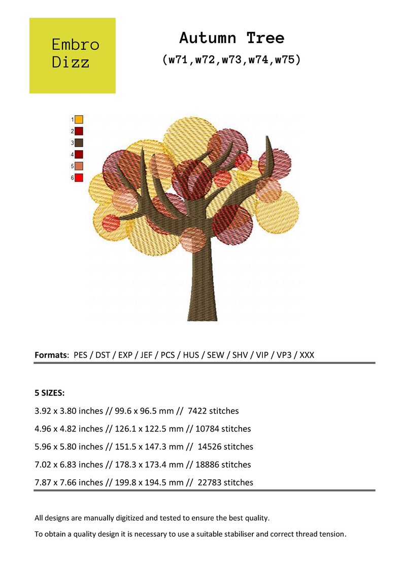 Fall Embroidery Designs Fall Leaves Tree for Thanksgiving | Etsy