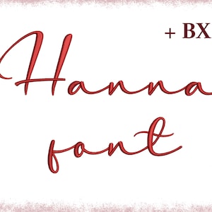 Script Embroidery Font Hanna , Embroidery Design for Machine , BX ...