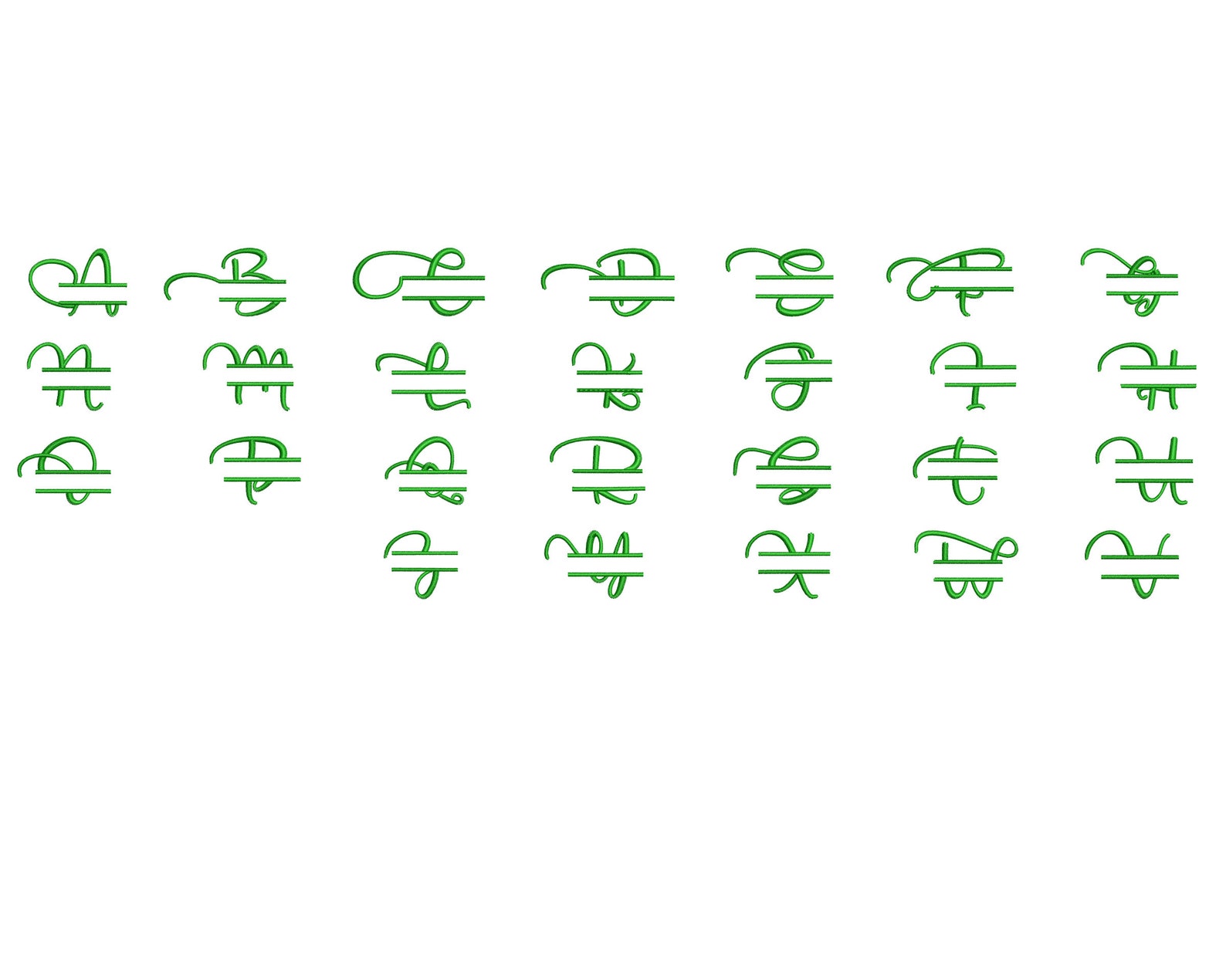 Embroidery Font , Machine Embroidery Design Angy , Split Monogram BX ...