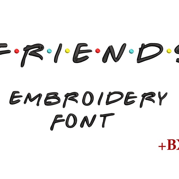 Friends Embroidery - Etsy