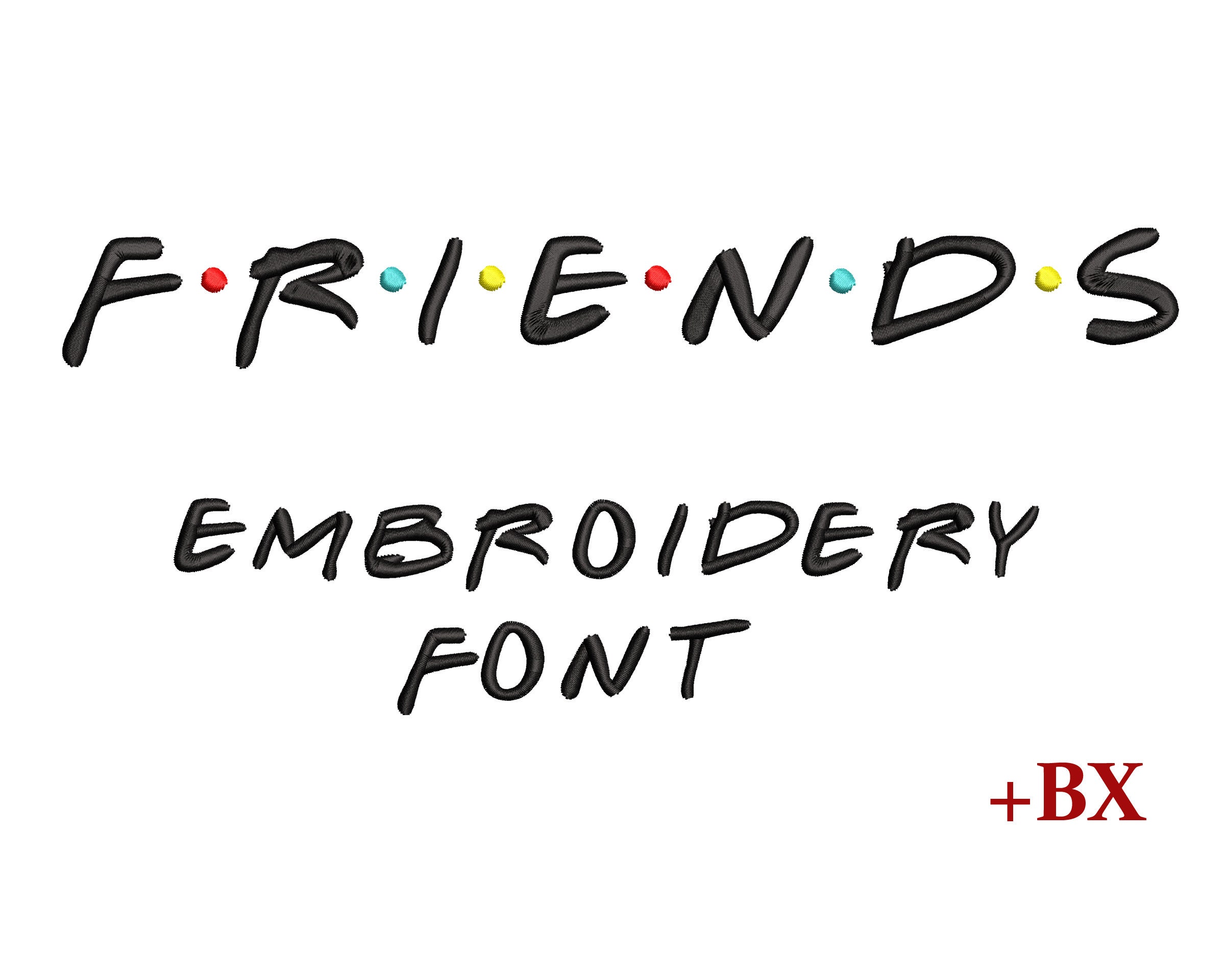 Friends Embroidery Font Christmas Machine Embroidery Design | Etsy