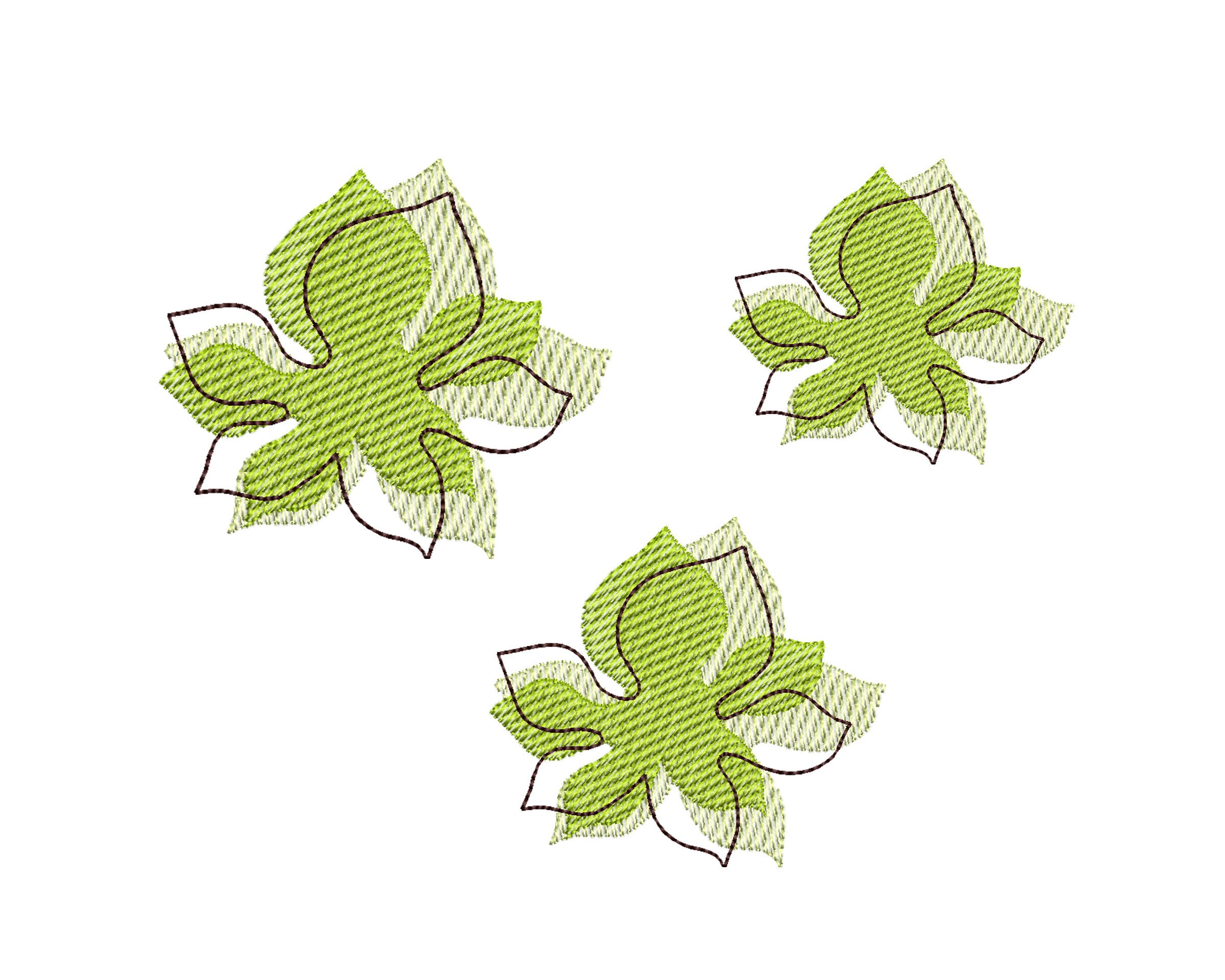 Mini Leaf Machine Embroidery Designs Mini Embroidery Files 7 | Etsy