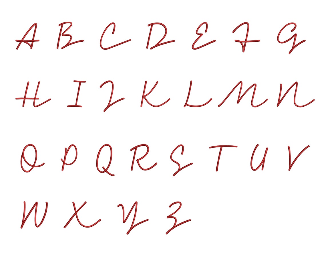 Script Machine Embroidery Font Anabel , Embroidery Design , BX Cursive ...