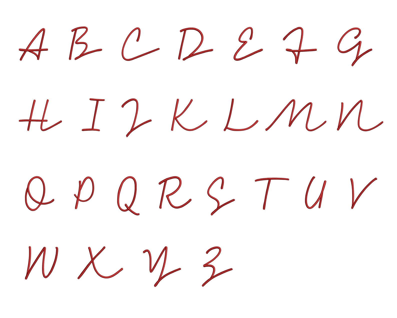 Script Machine Embroidery Font Anabel , Embroidery Design , BX Cursive ...